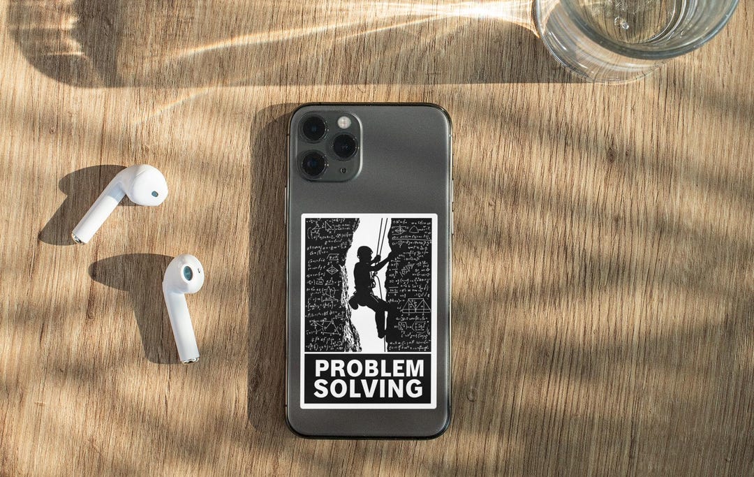 Problem Solving Climber Sticker | Kiss-cut Stickers | Rock Climbing ...