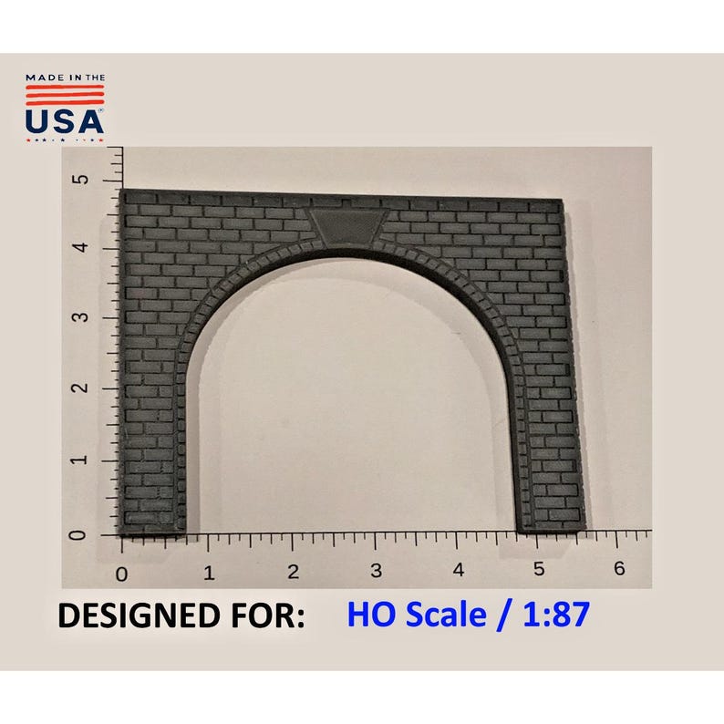 HO Scale Stone Single Train Tunnel Portal - H0 Model Railroad Scenery ...