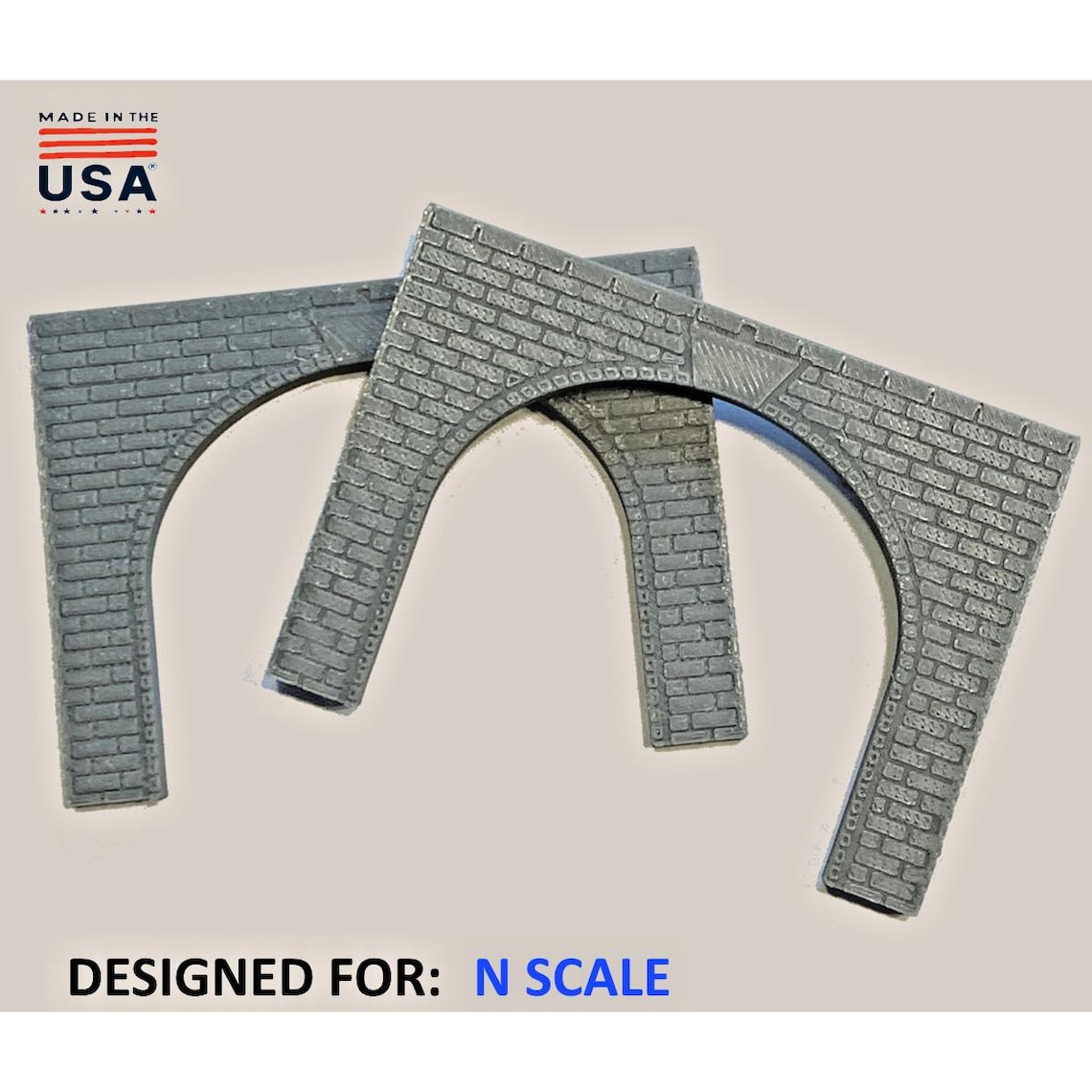 N Scale Brick Double Train Tunnel Portal - N Model Railroad Scenery - Etsy