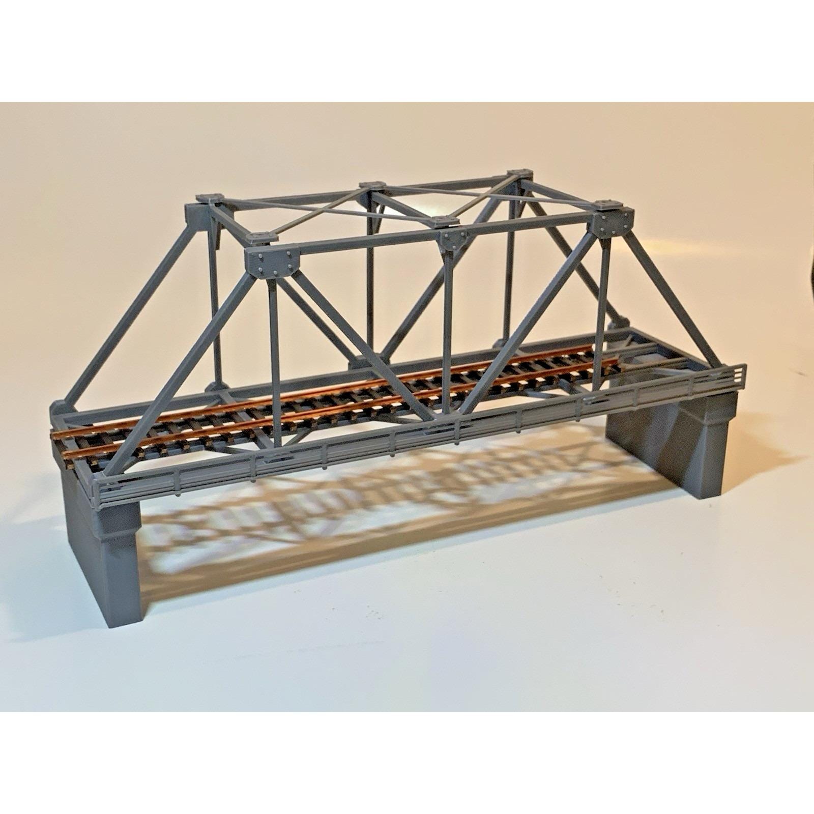 HO Scale Steel Truss Bridge Kit W/ Piers – Single Track Model Railroad ...