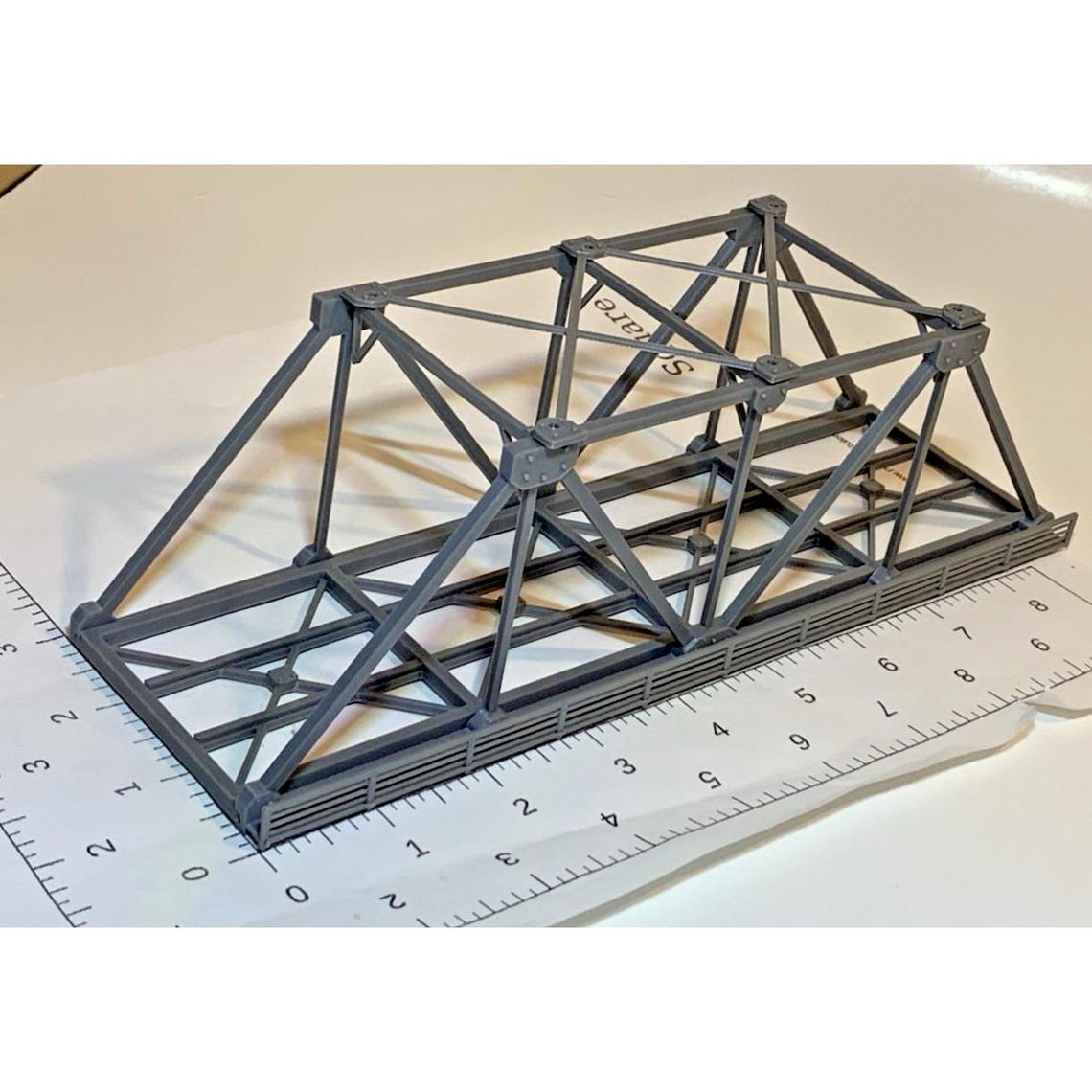 HO Scale Steel Truss Bridge Kit W/ Piers – Single Track Model Railroad ...