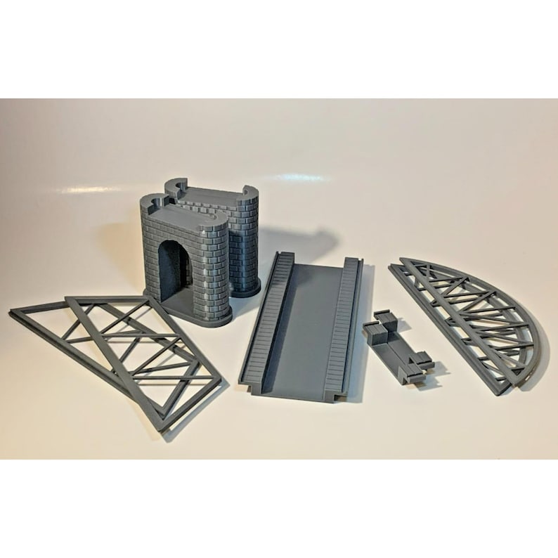 HO Scale Modular Truss Arch Bridge – Model Train Combo 1:87 With Piers ...