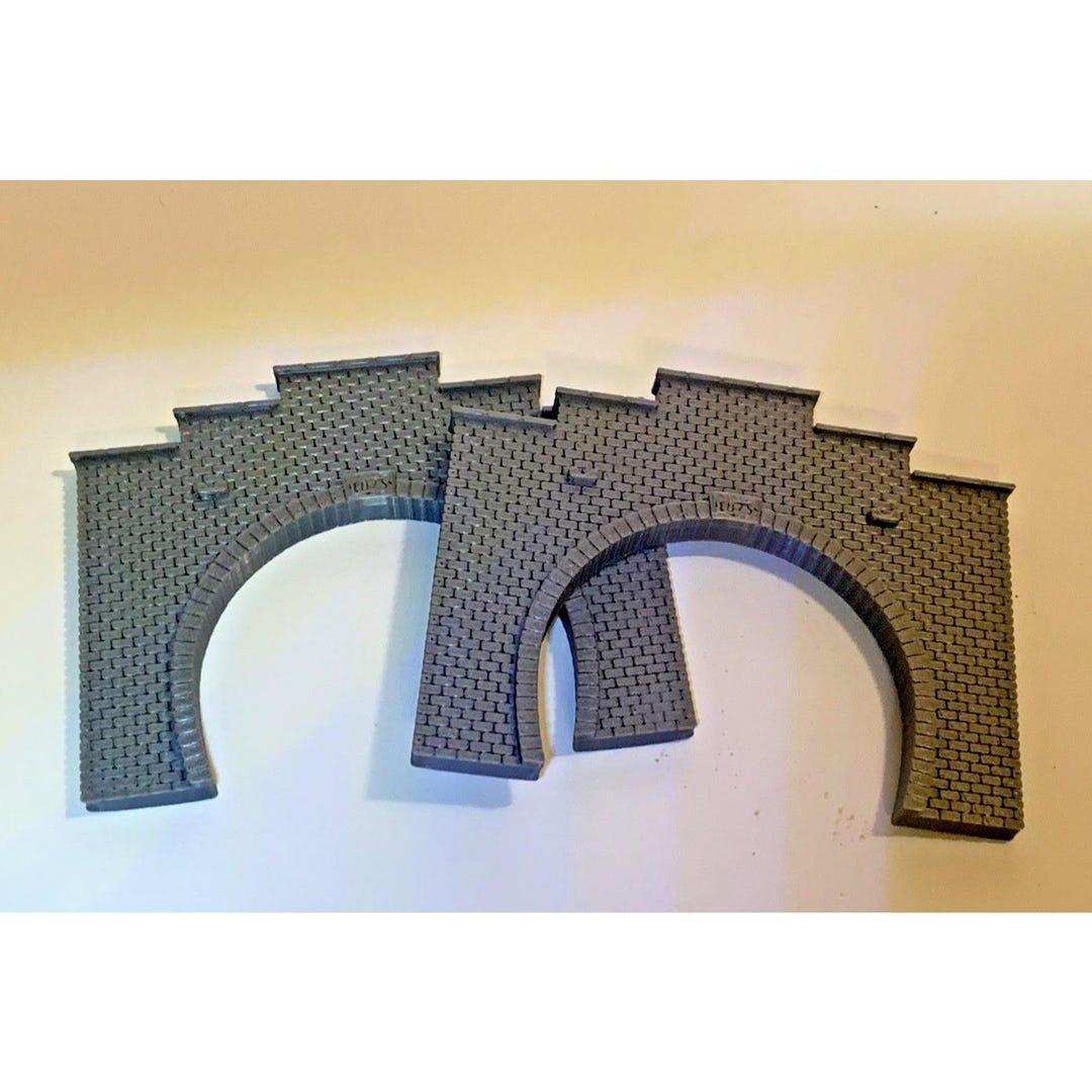 X2 HO Scale Stone Arch Tunnel Portal – Classic Masonry Brick Model ...