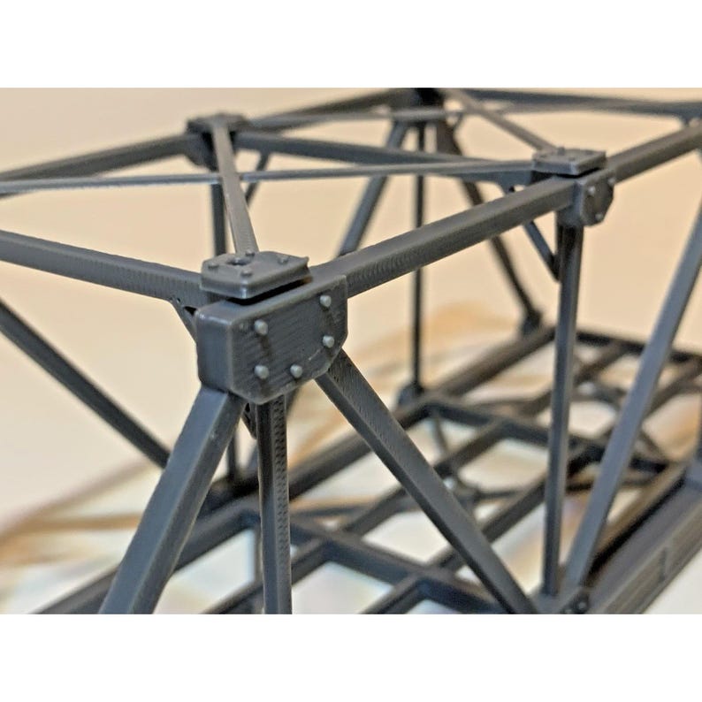 HO Scale Steel Truss Bridge Kit W/ Piers – Single Track Model Railroad ...