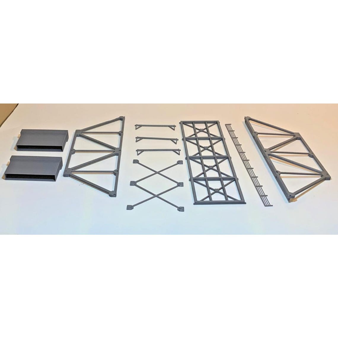 HO Scale Steel Truss Bridge Kit W/ Piers – Single Track Model Railroad ...