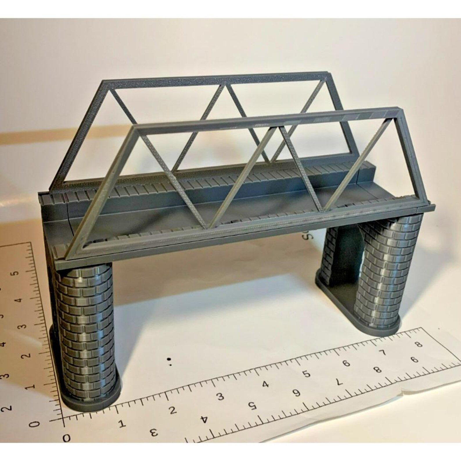 HO Scale Modular Truss Arch Bridge – Model Train Combo 1:87 With Piers ...