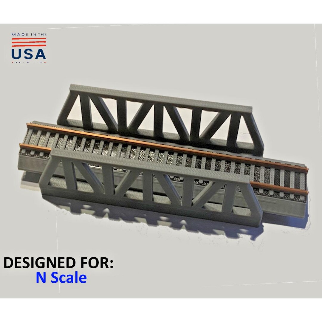 N Scale Truss Bridge - Single Track Model Railroad Scenery - Etsy