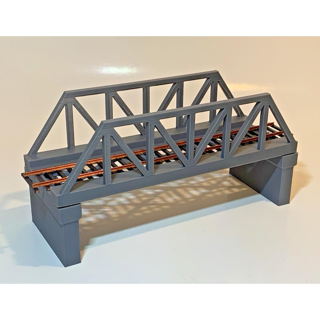 HO Scale 1:87 Arched Truss Bridge With Concrete Piers Single Track ...