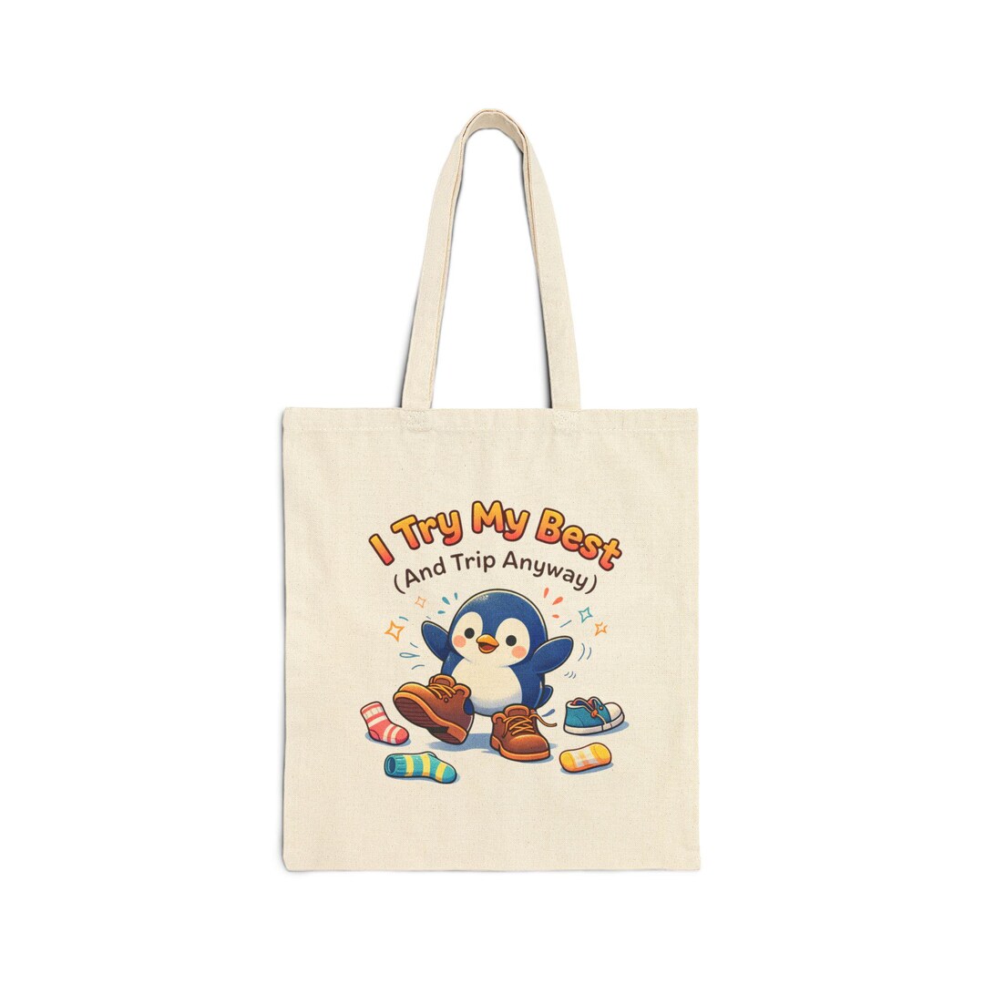 Trying My Best-ish Tote, Low-stakes Humor Canvas Tote | Retro Bubble ...