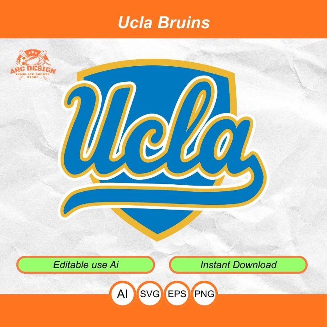 Bruin Script Mascot Logo Editable Vector SVG PNG College Sports Design ...
