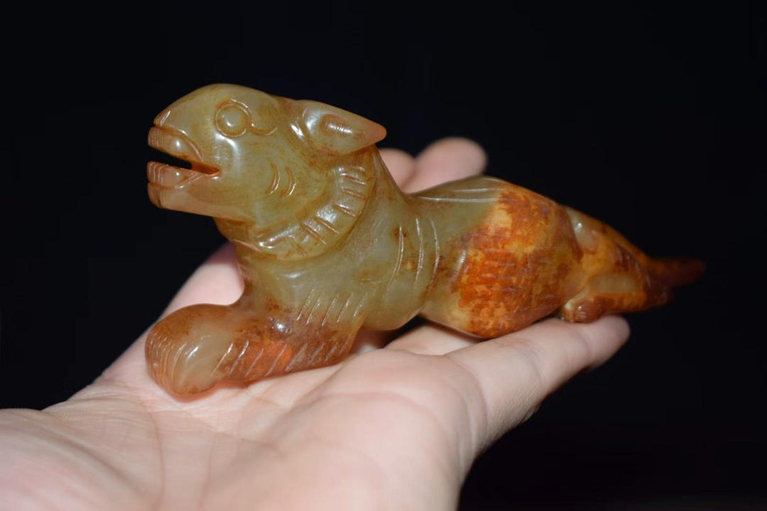 4.9"ancient Chinese Jade Tiger Statue Pendant - Etsy