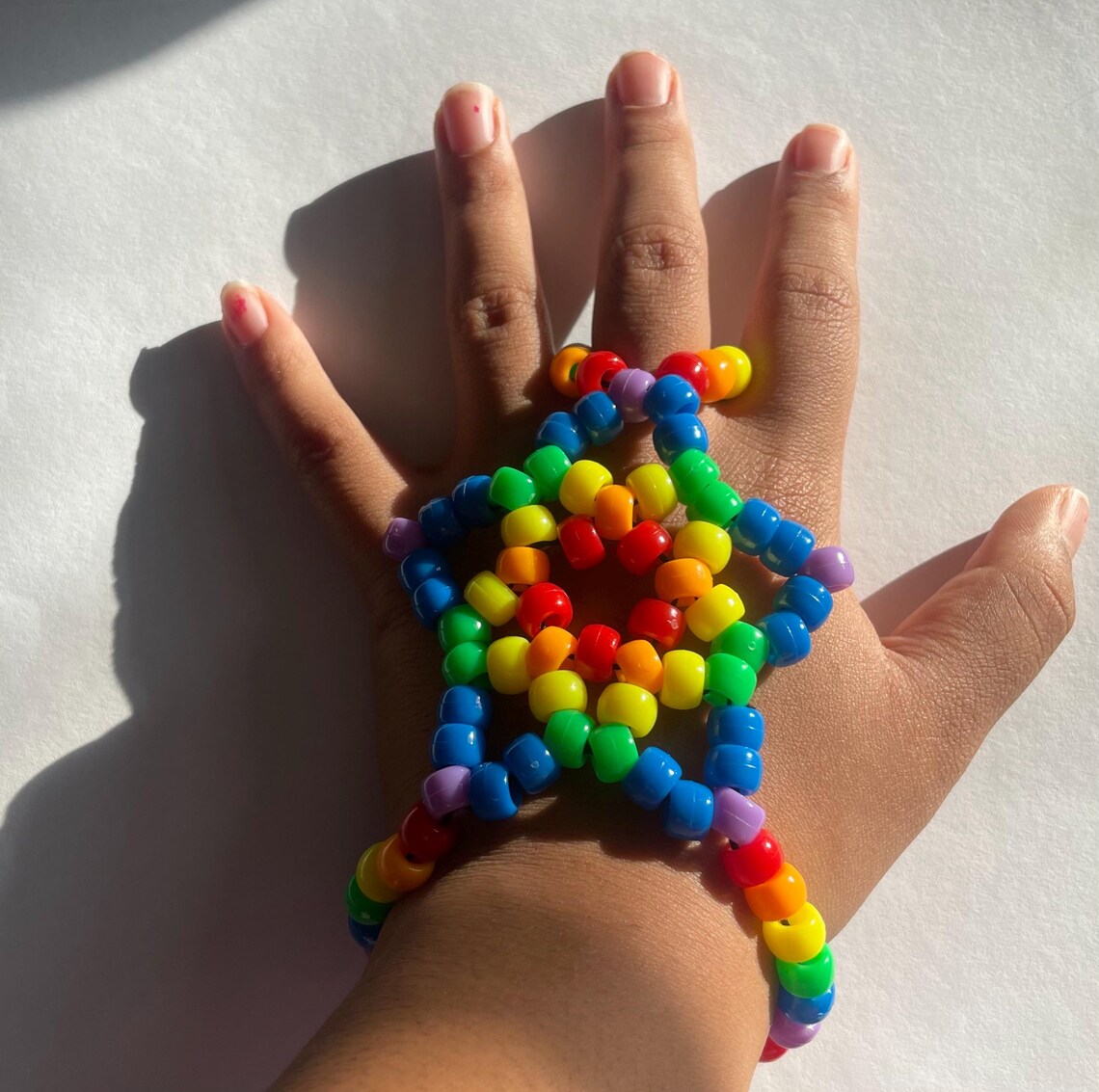 Rainbow Kandi Star Gloves/gauntlet! - Etsy