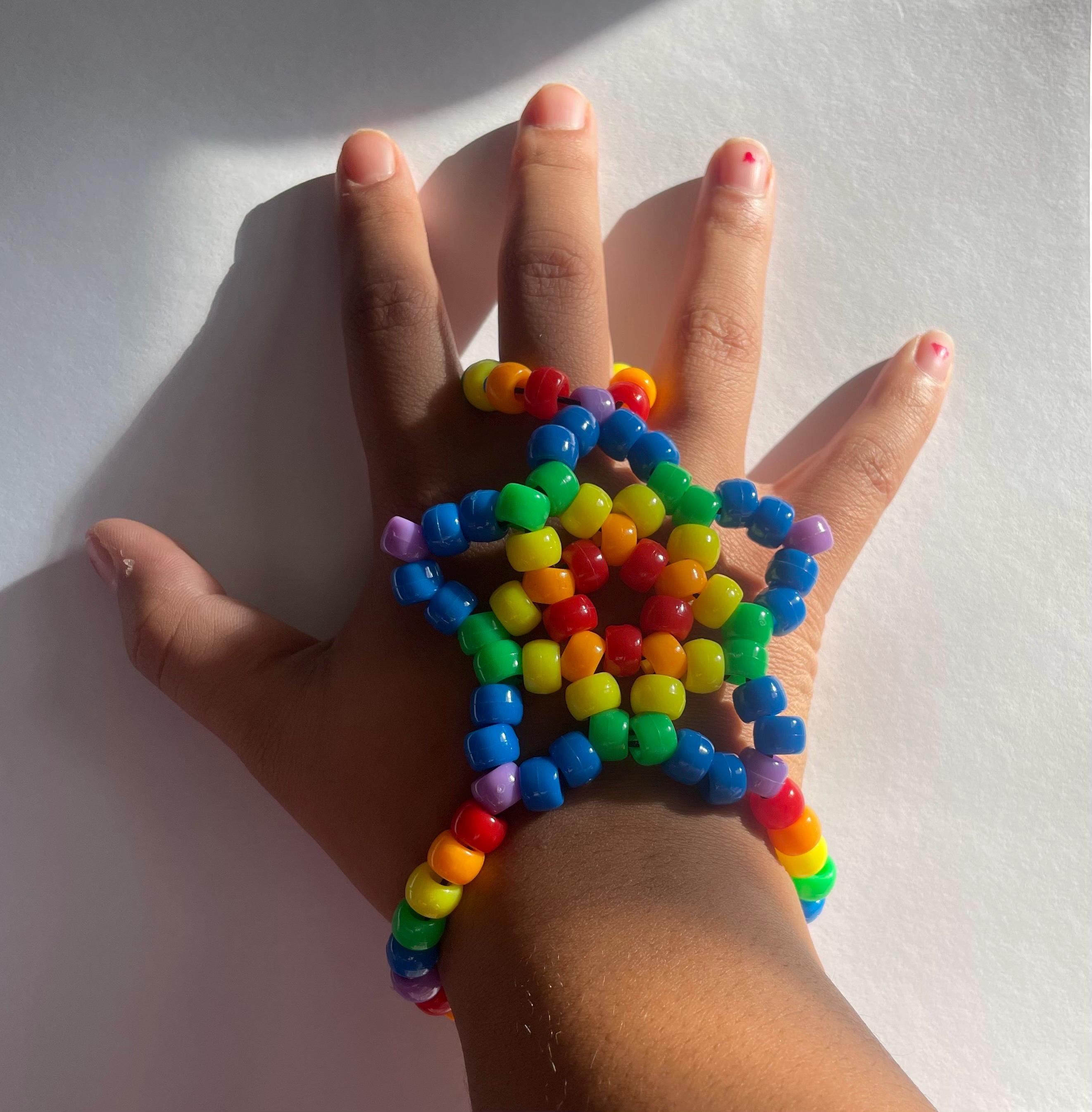 Rainbow Kandi Star Gloves/gauntlet! - Etsy