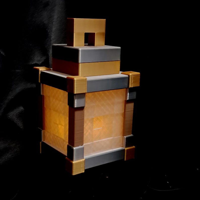 Minecraft-style Pixel Lantern - Etsy