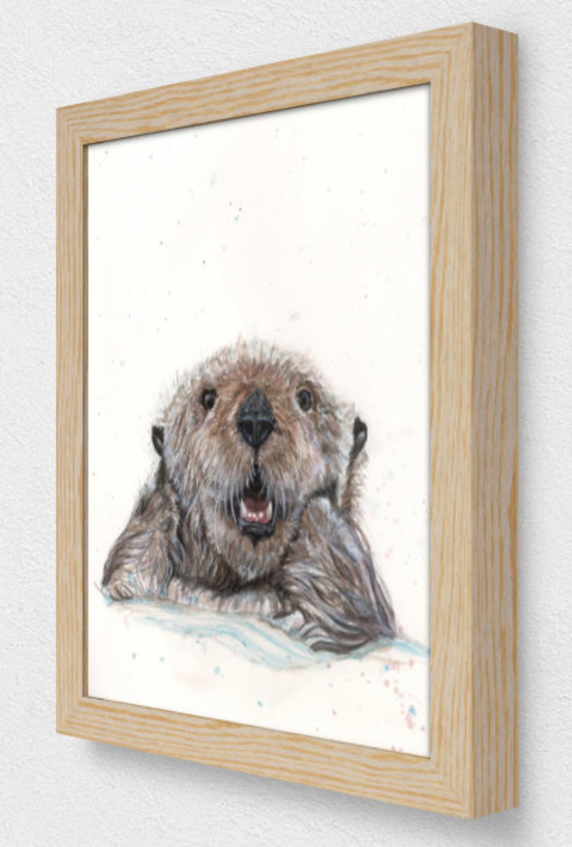 Hanging Out, Watercolor Sea Otter Art Print - Etsy