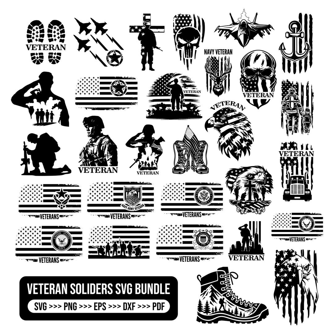 Veteran Soldier SVG Bundle, Soldier SVG Bundle, Military SVG Bundle ...