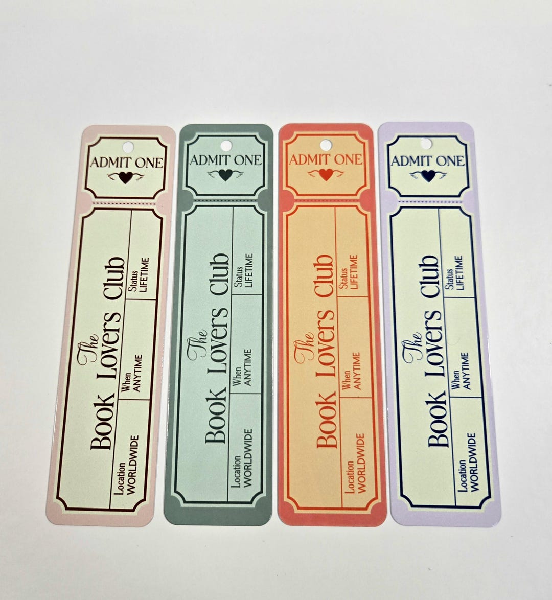 Bookish Ticket Double-sided Metal Bookmark - Etsy