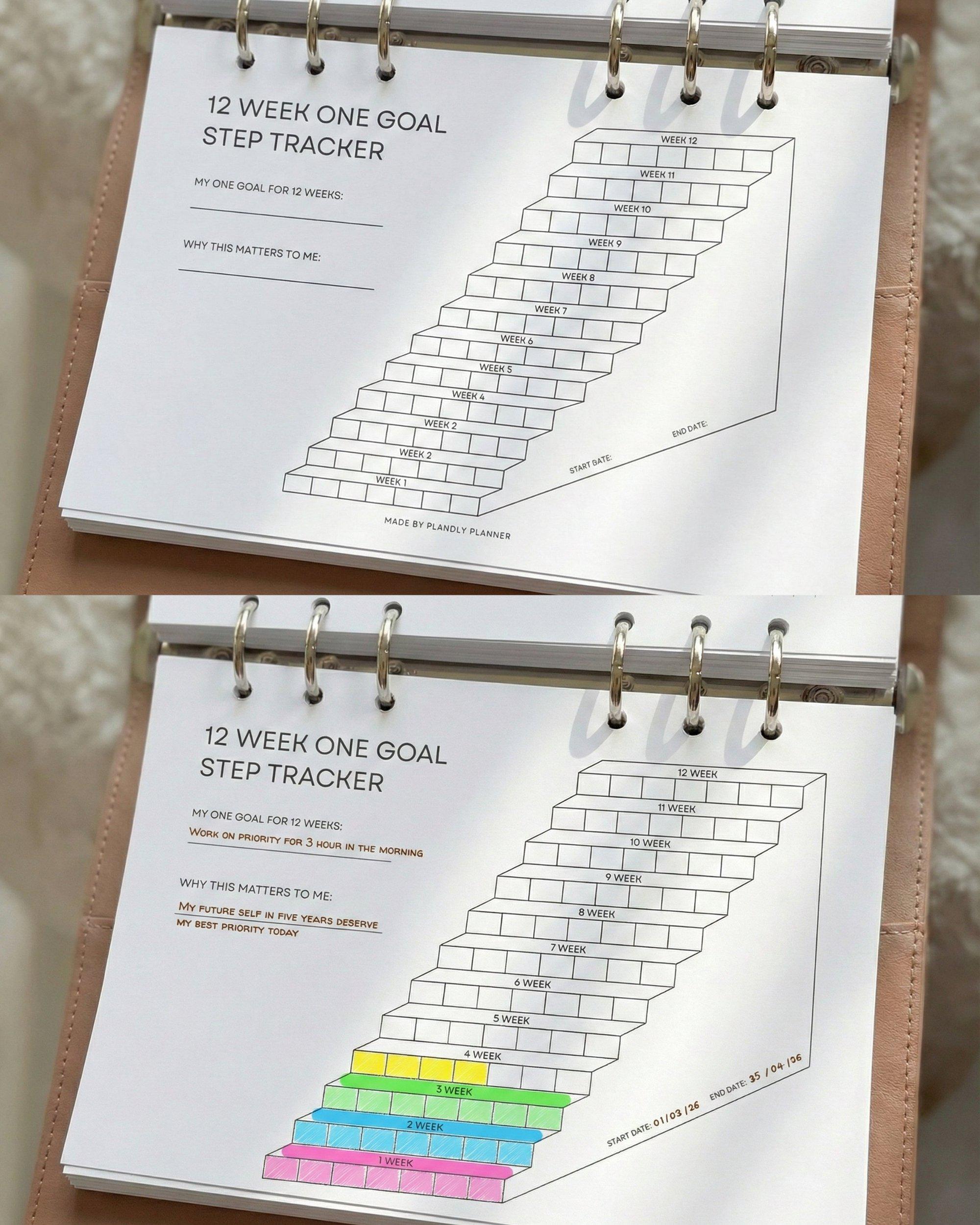12 Week Habit Tracker Printable: One Goal, Weekly Progress (PDF A4/a5 ...