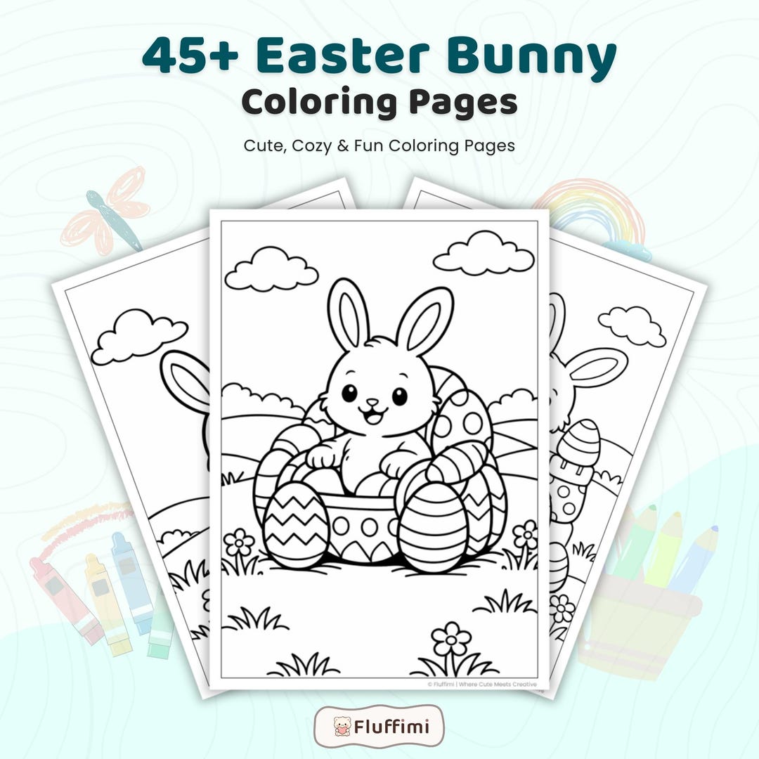 45+ Easter Bunny Coloring Pages, Spring Bunny Designs, Baby Bunny ...