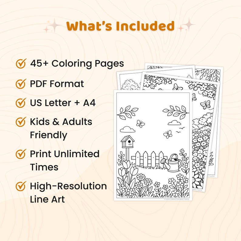 45+ Spring Garden Coloring Pages, Cozy Flower Garden Sheets, Nature ...