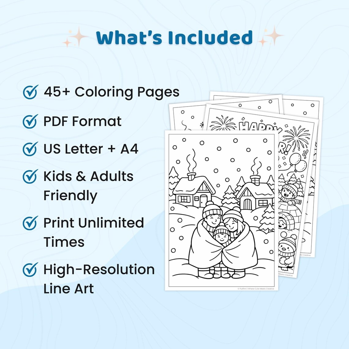 55+ Winter Village Coloring Pages, Cozy Snowy Village Coloring Pages ...