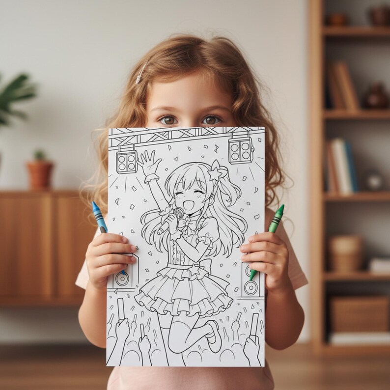 Anime Coloring Pages PDF | Manga Girls and Fantasy Fairies | Printable ...