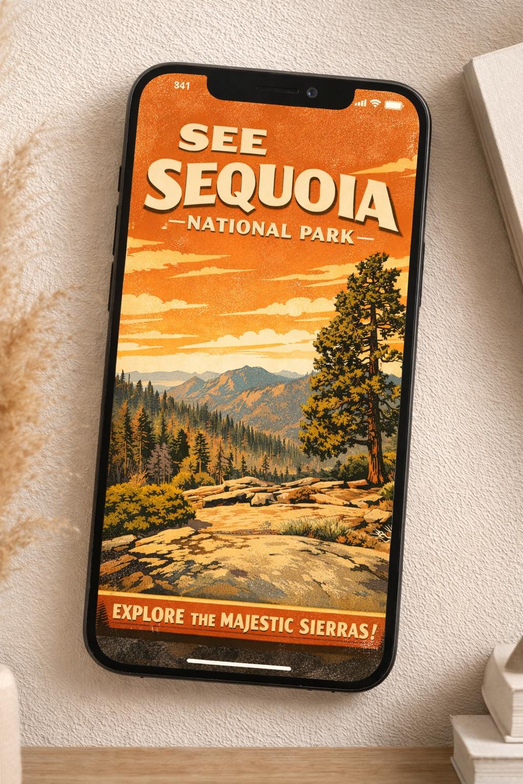 Sequoia National Park WPA Inspired Retro Poster Digital Download - Etsy