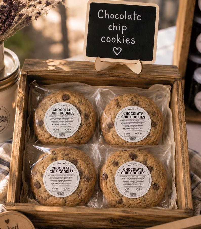 New York Style Chocolate Chunk Cookies | Dicke Brown Butter Cookies - Etsy