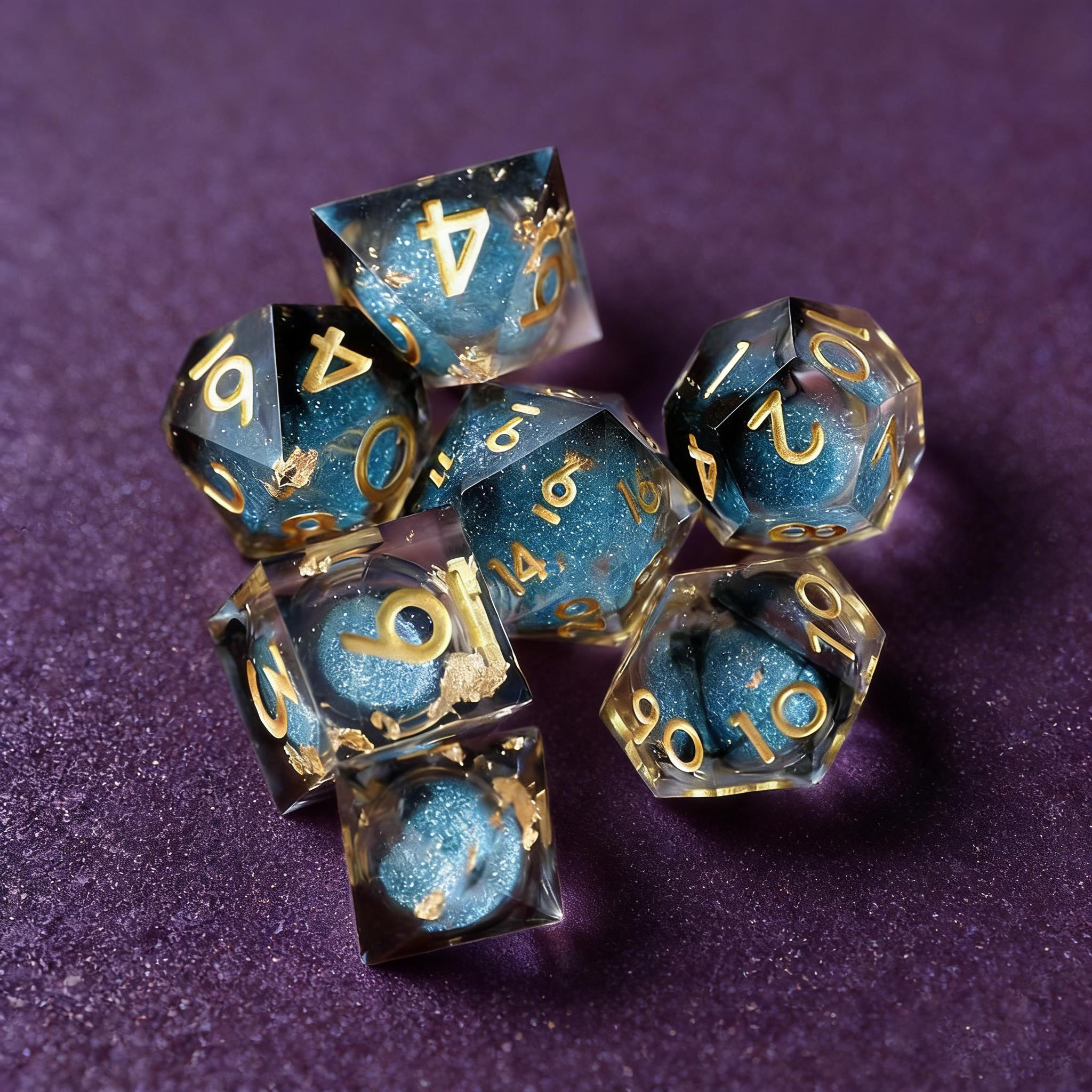 Starlight Liquid Core Resin Dice Set Dungeons & Dragons Cthulhu ...