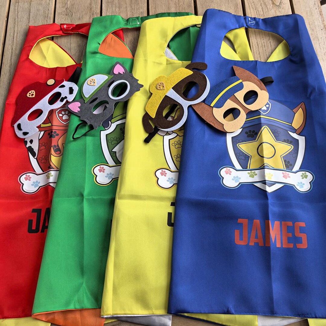 Personalized Name Kids Superhero Capes With Mask Custom Colors 3-10 ...
