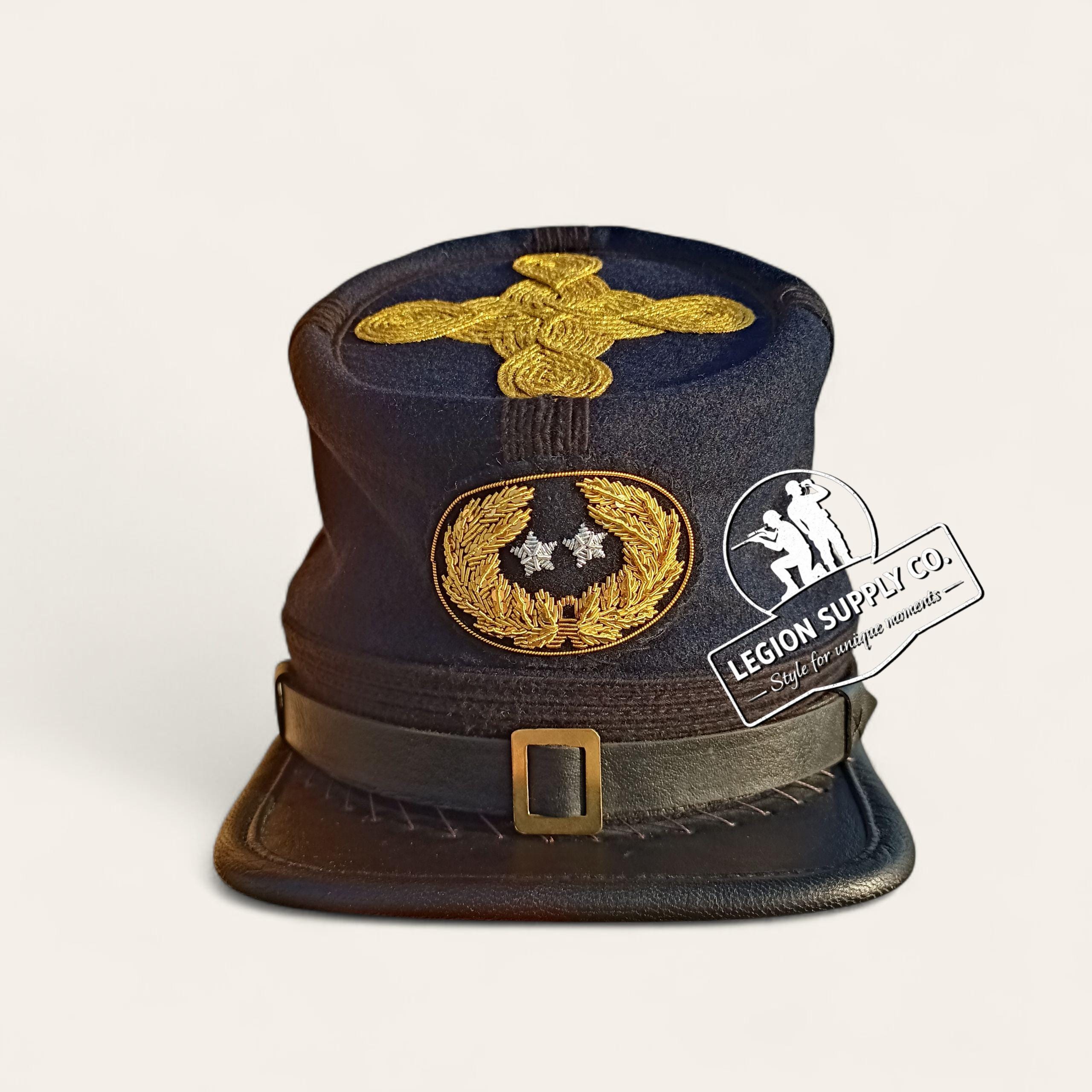 Handmade Civil War Union Kepi: Navy Wool, Hand-embroidered Display Cap ...