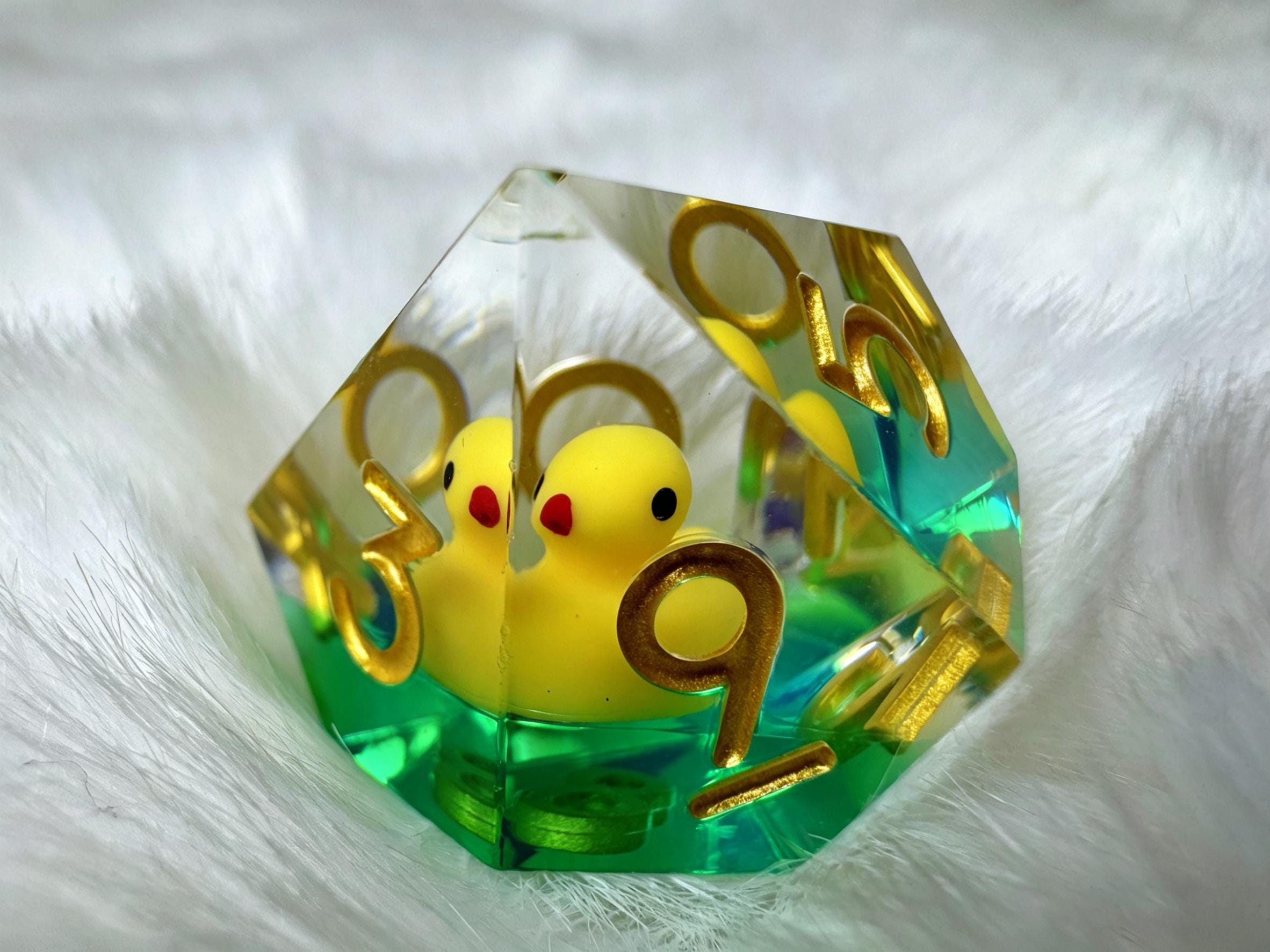 Cute Little Yellow Duck DND Dice Set, Perfect for Role-playing Games; a ...
