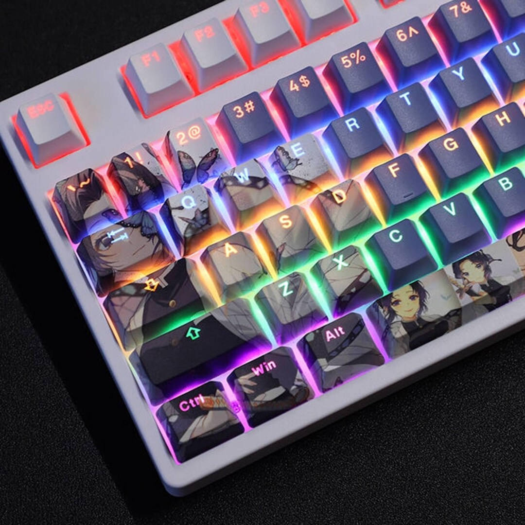 Demon Slayer - Shinobu Kocho Keycap Set – Japanese PBT Cherry MX, 108 ...