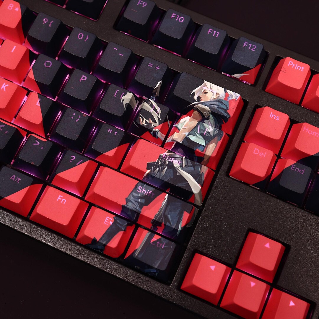Valorant - Jett Keycap Set – Japanese PBT Cherry MX, 108-key - Etsy