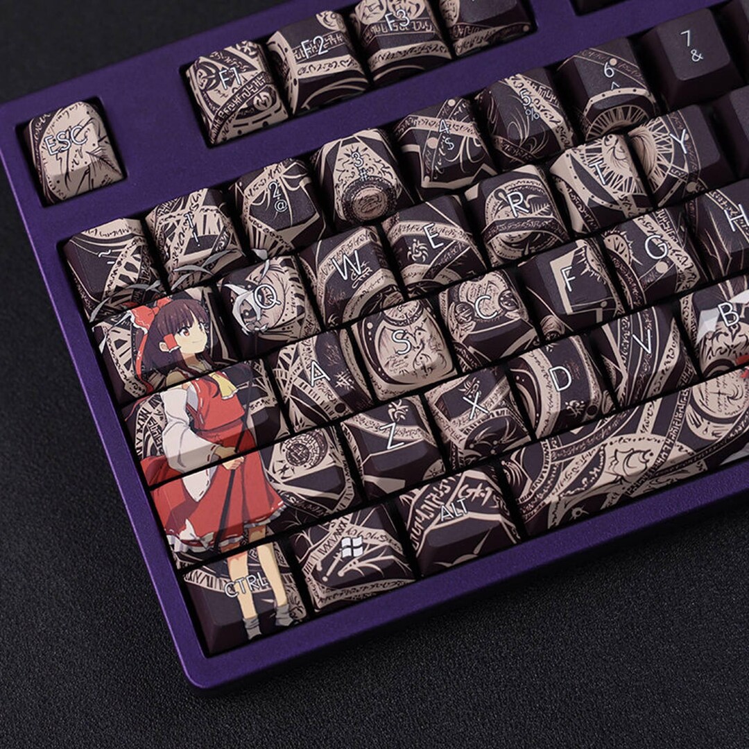 Reimu Hakurei Keycap Set Touhou Project Japanese PBT 108 Key Cherry MX ...