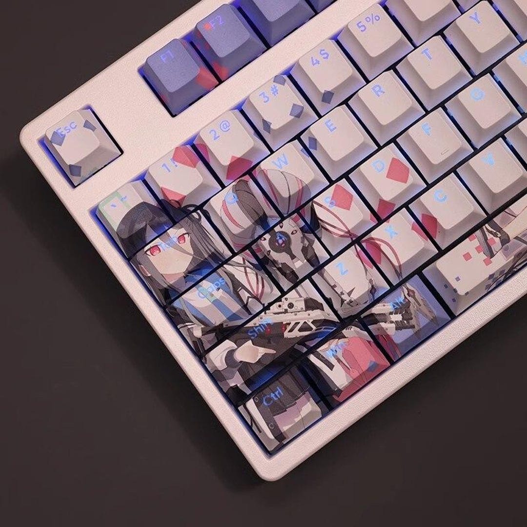 Tendou Alice Keycap Set Blue Archive Japanese PBT 108 Key Cherry MX ...