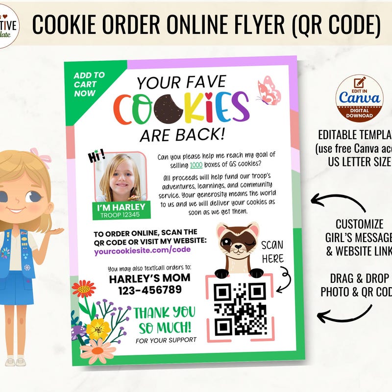 Girl Scout Flyer Download - Etsy