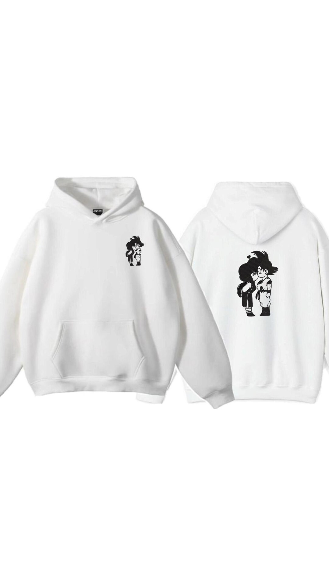 Goku Chichi Love Embroidery Design, Anime Couple Valentine Stitch ...