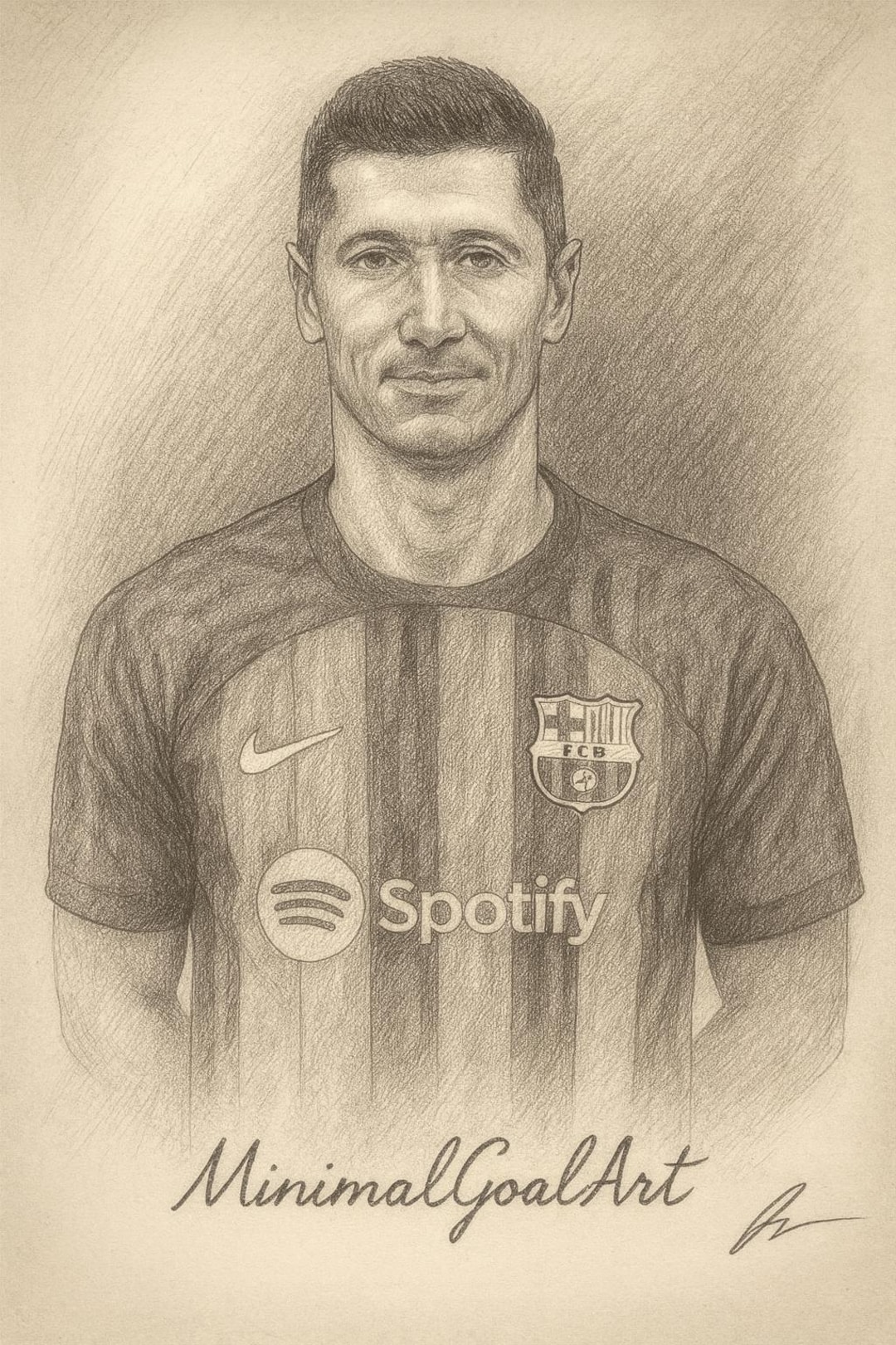 Robert Lewandowski Pencil Drawing Printable Wall Art Digital File ...