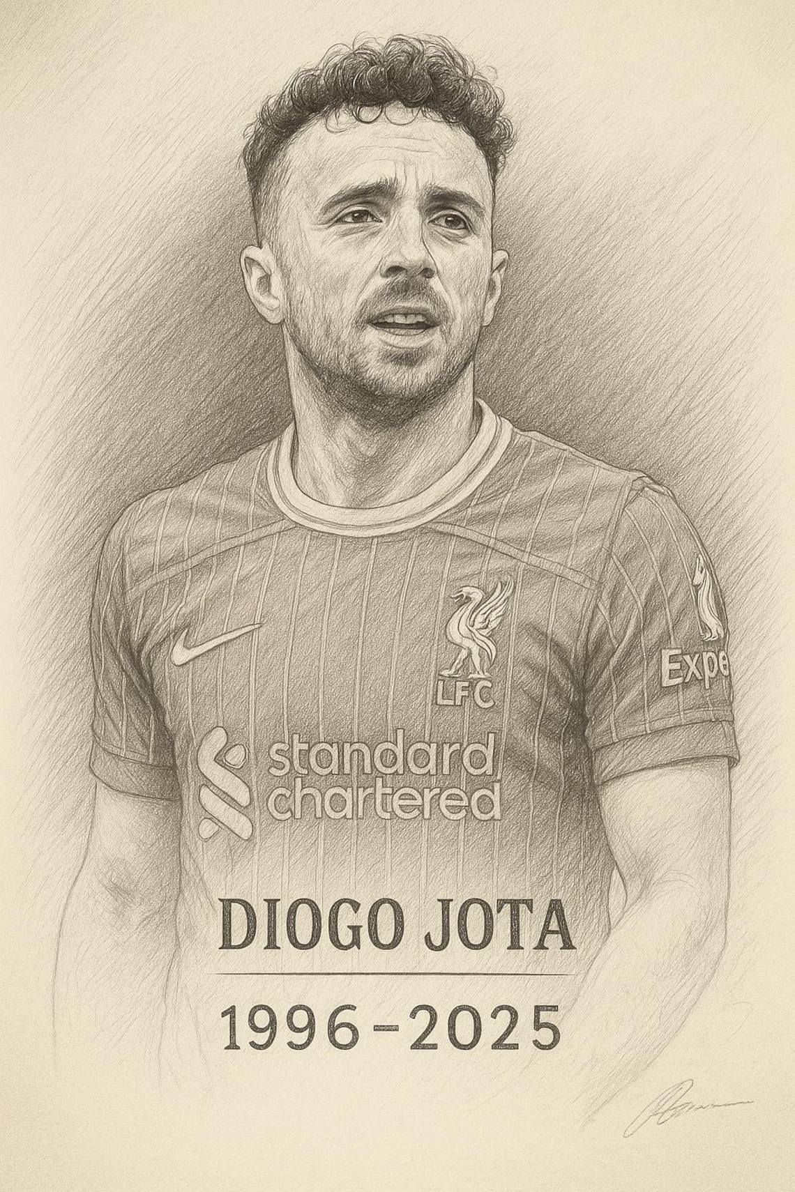 Diogo Jota Pencil Drawing Printable Wall Art Digital Download - Etsy