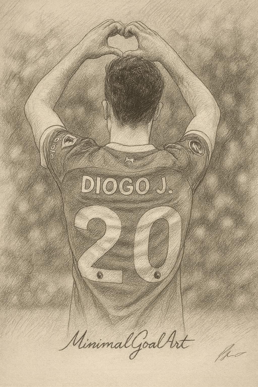 Diogo Jota Pencil Drawing Printable Wall Art Digital Download - Etsy