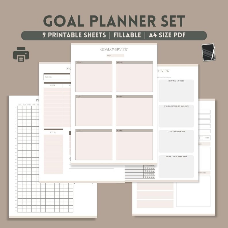 2026 Ultimate Planner Bundle | Monthly Planner, Goals AND Habit Tracker ...