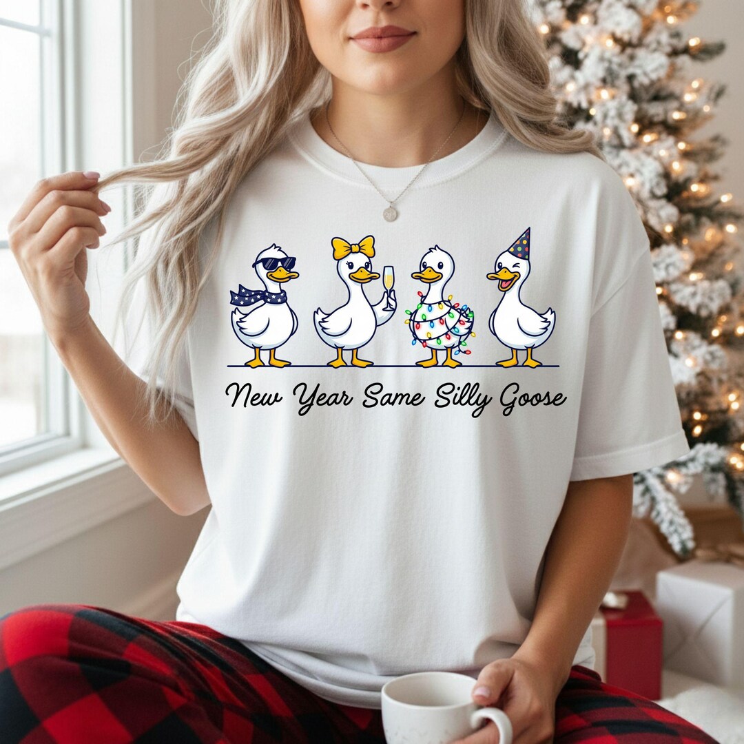 New Year Silly Goose PNG, Funny Goose Happy New Year 2026 Design, Party ...