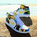 Custom Air Jordan 1 Mid Sneakers – Hand Painted Unique Streetwear Kicks ...