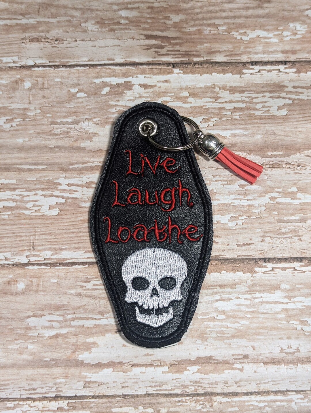 Live Laugh Loathe Keychain Gothic Life Key Chain Free Shipping Anti ...