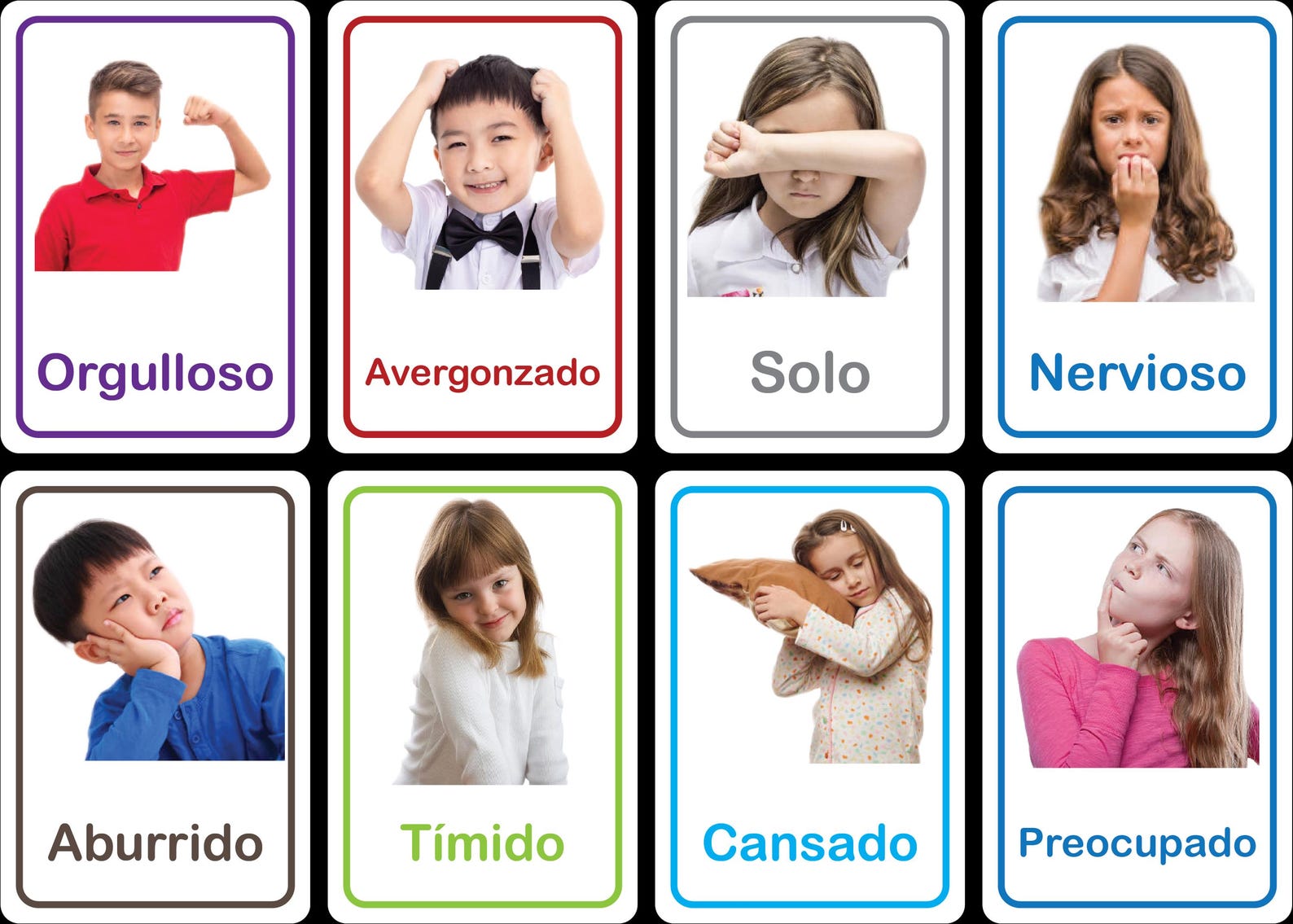 Tarjetas Didácticas De Emociones Para Niños: Expresiones Faciales ...