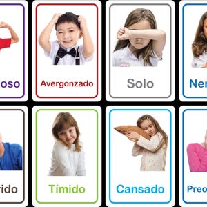 Tarjetas Didácticas De Emociones Para Niños: Expresiones Faciales ...