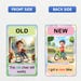 Opposites Matching Flashcards, Preschool Memory Game, Homeschool ...
