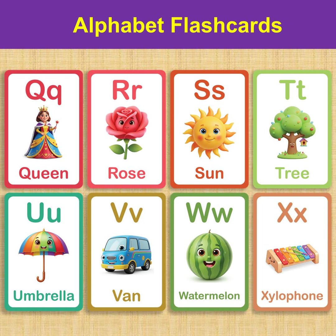 Alphabet Flashcards for Kids, ABC Poster Kids, A-z Bundle Prints ...