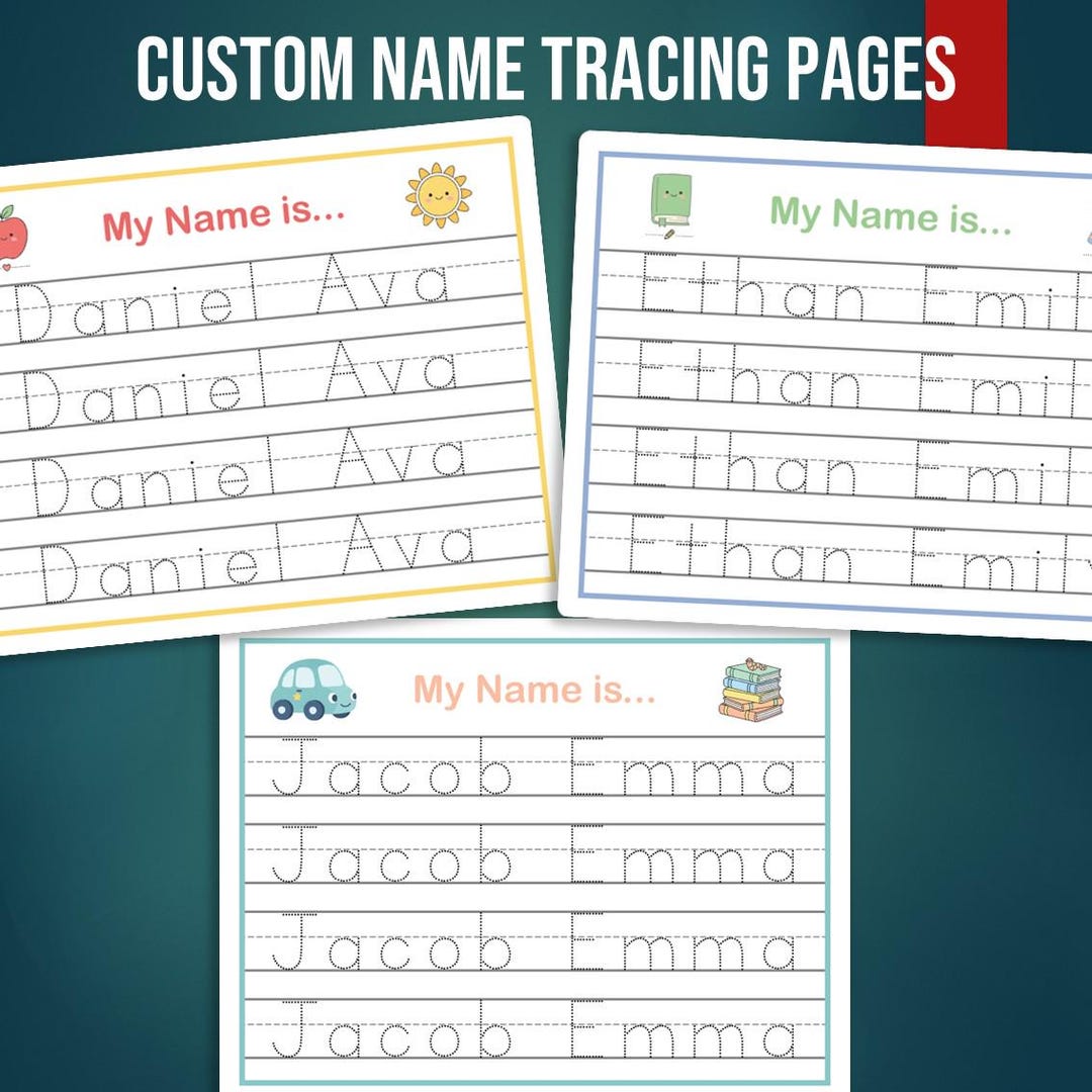 Custom Name Tracing Page – Personalized Handwriting Practice for Kids ...